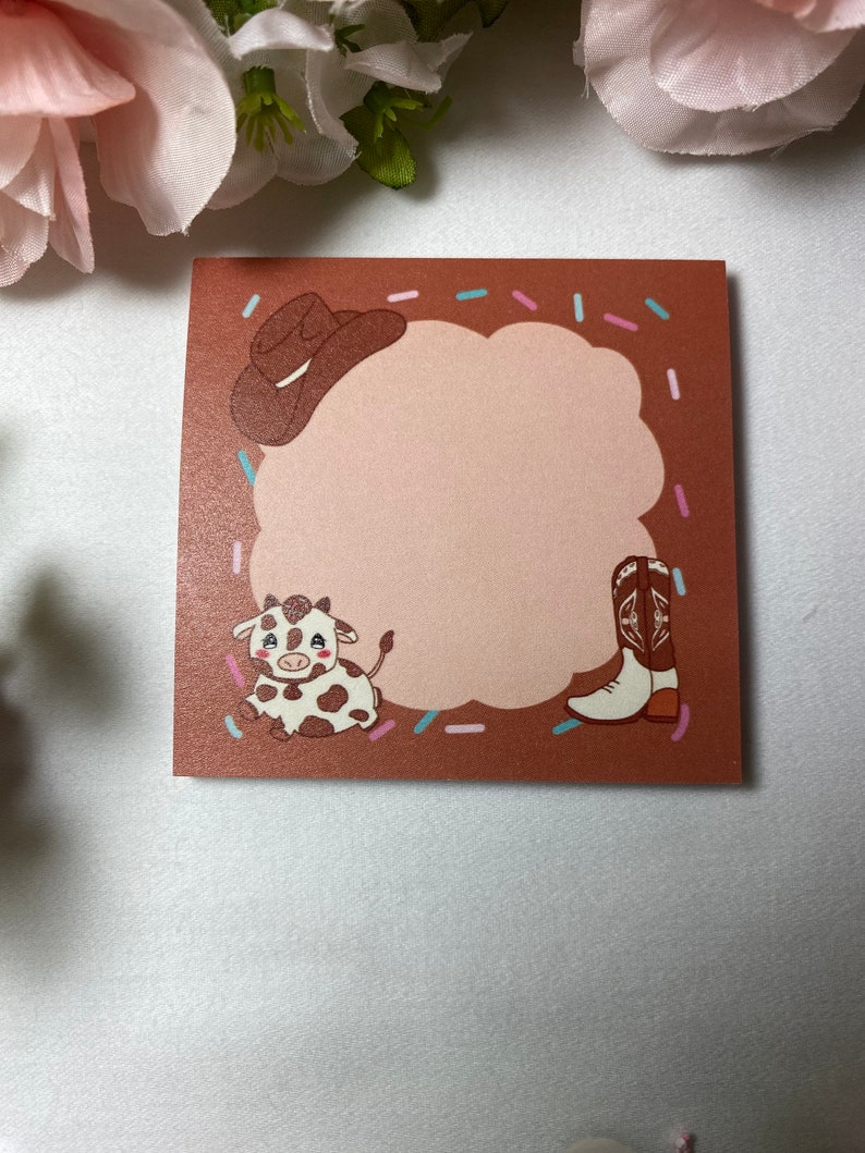 Chocolate Cow Sticky Notes, Kawaii Sticky Notes, Back to School ...
