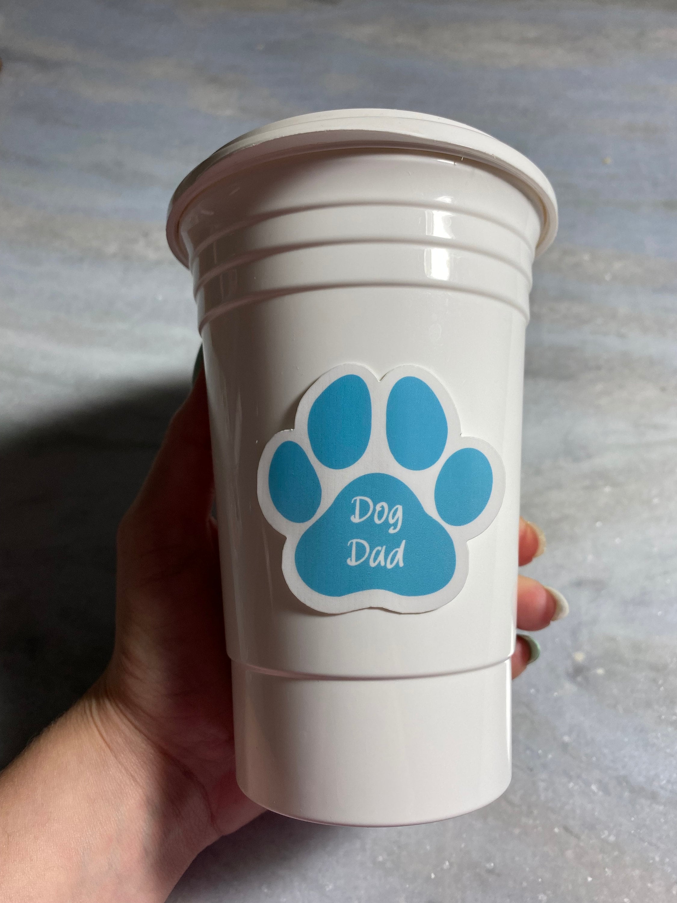 Dog Dad Paw Print Stickers, Dog Paw Print Stickers, Dog Dad Stickers ...