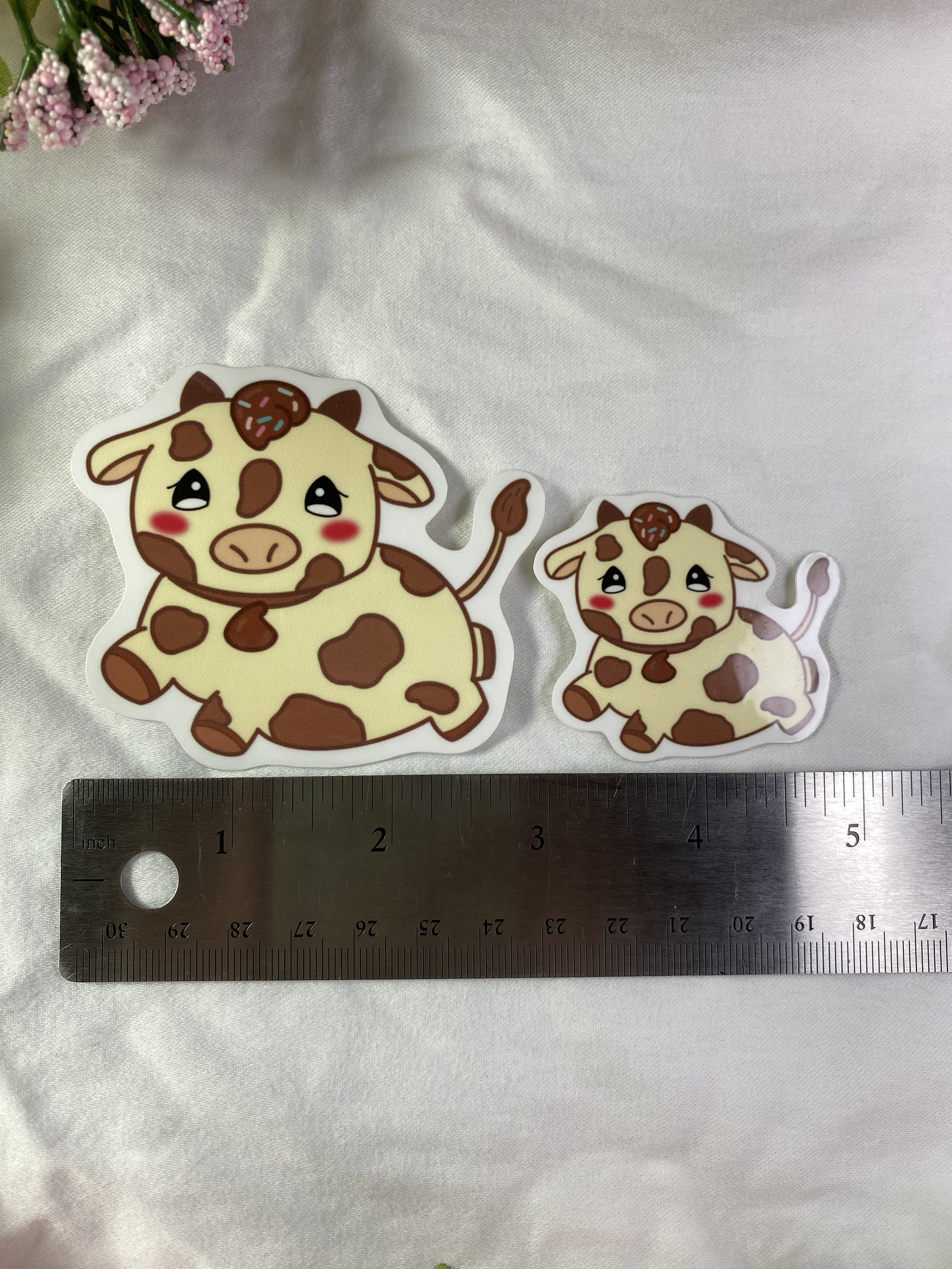 Kawaii Cow Sticker Bundle Strawberry Cow Chocolate Cow - Etsy