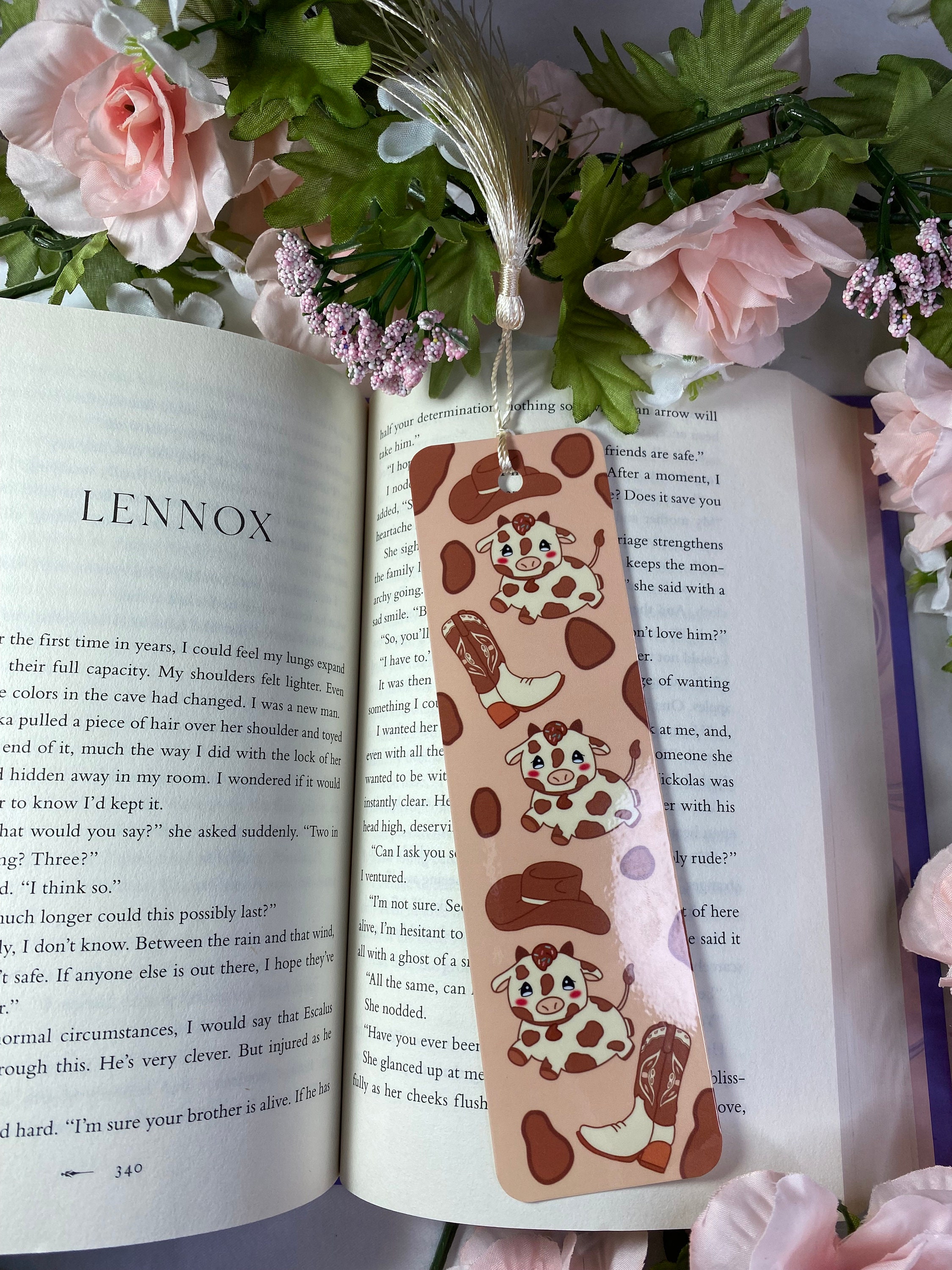 Chocolate Cow Bookmark, Cow Art, Kawaii Cow, Cute Cow, Book Accessory ...