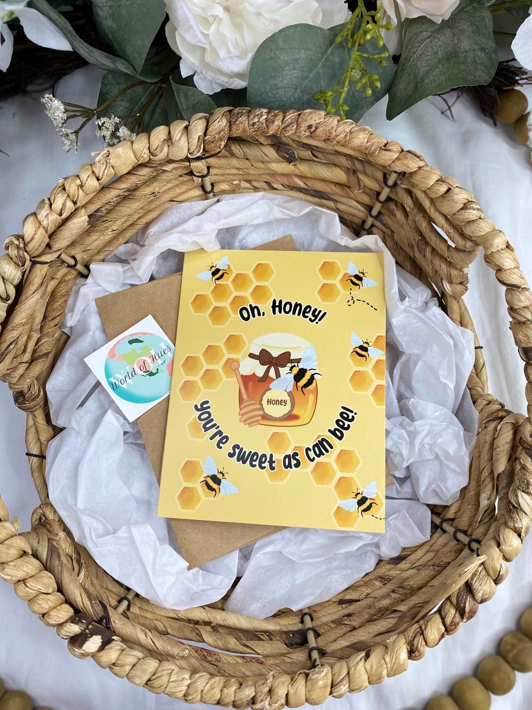 Oh Honey You're Sweet as Can Bee Greeting Card, Birthday Card ...