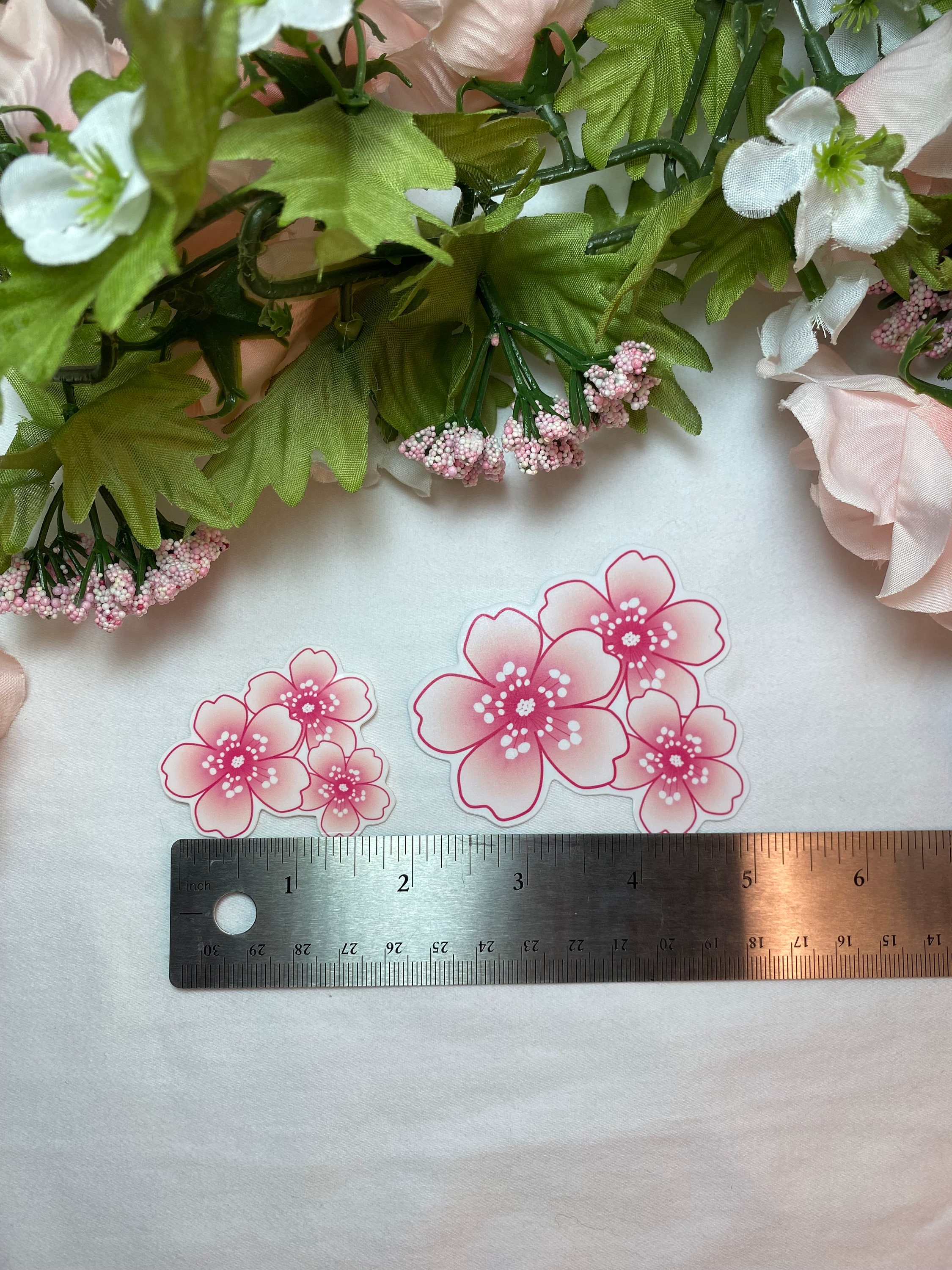 Cherry Blossom Decal, Cherry Blossom Sticker, Pink Flower Sticker ...