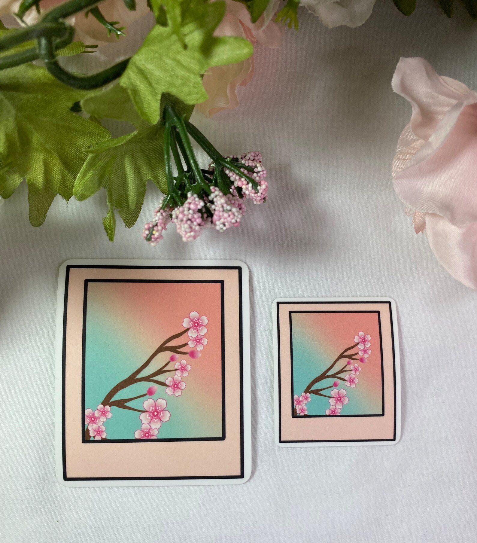 Cherry Blossom Stationery Set, Cute Sticky Notes, Floral Notepad ...