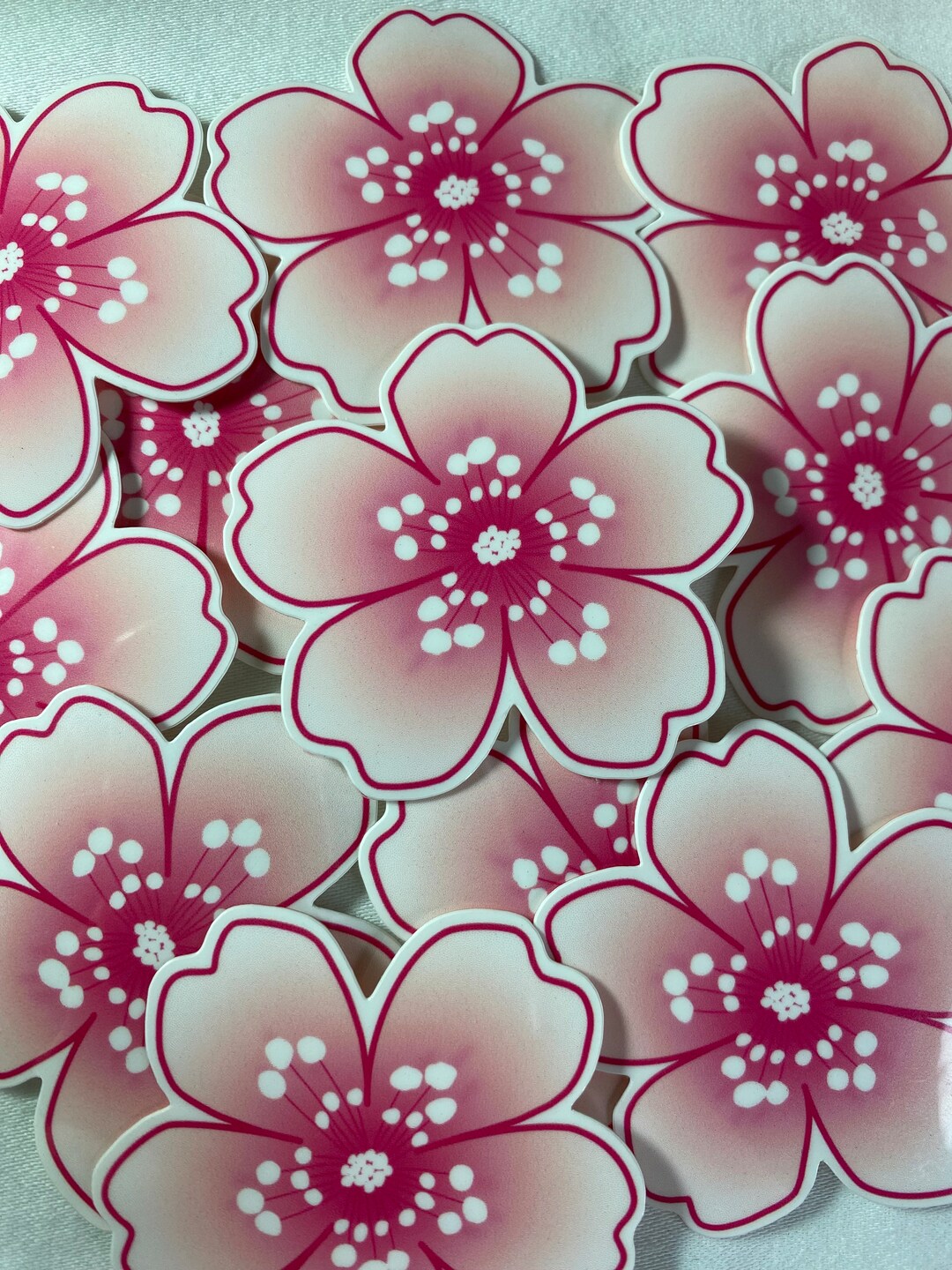 Cherry Blossom Sticker, Sakura Sticker, Pink Flower Sticker, Kawaii ...