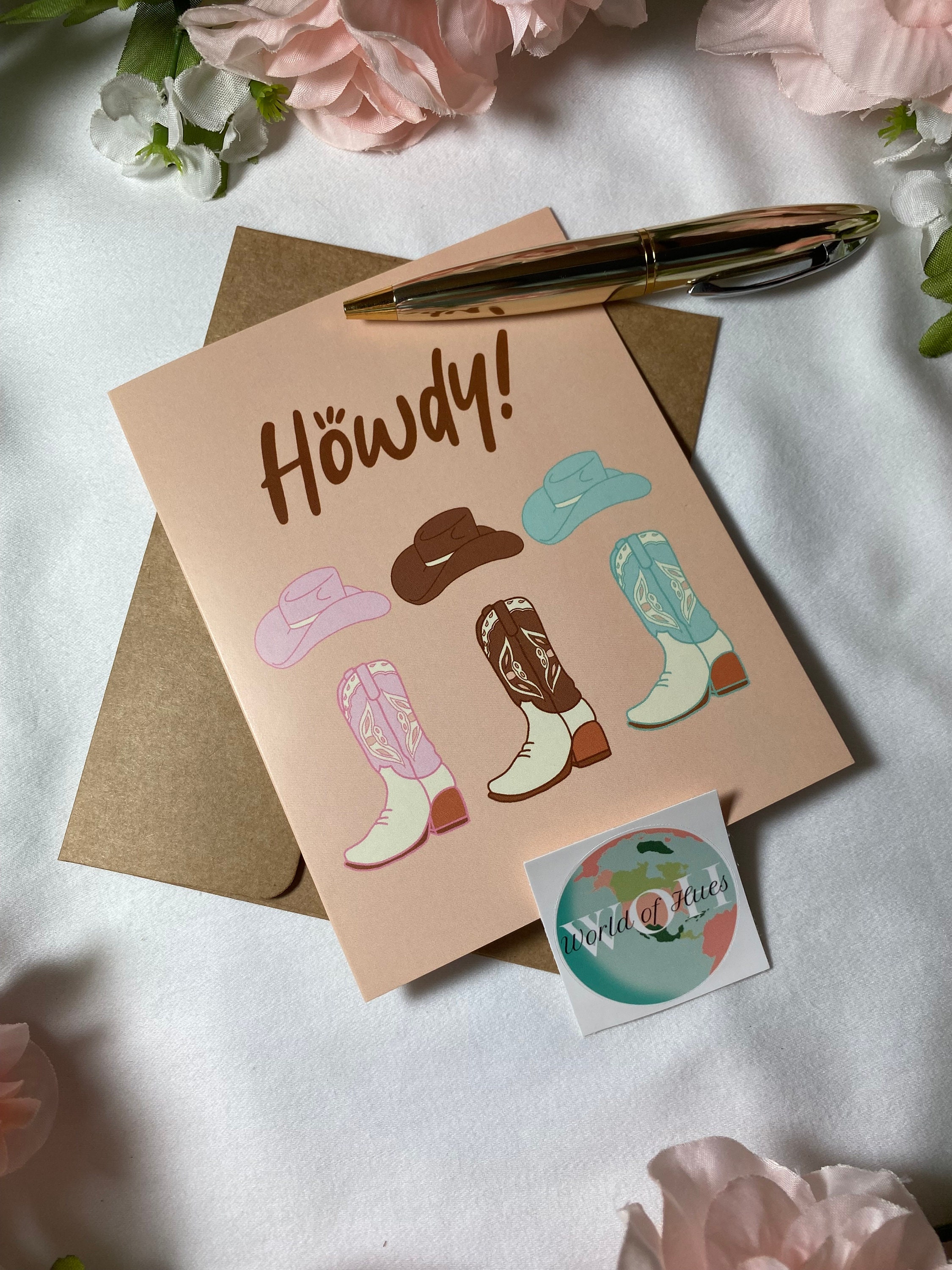 Kawaii Western Stationery Set, Southern Stationery, Greeting Cards ...