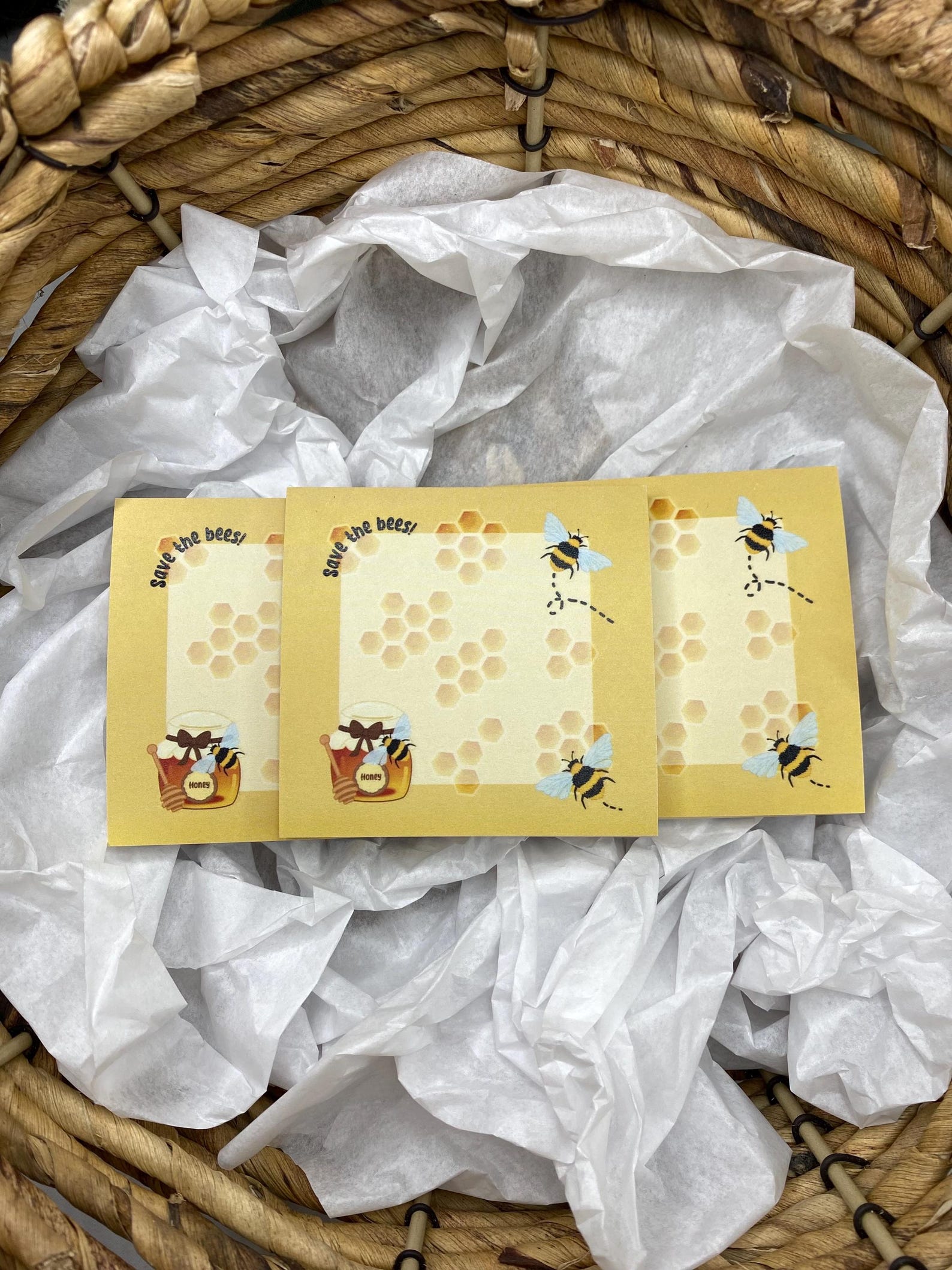 Bumblebee Save the Bees Sticky Note, Cute Office Supplies, Save the ...