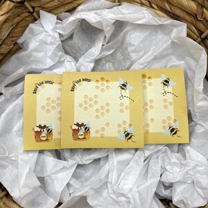 Bumblebee Save the Bees Sticky Note, Cute Office Supplies, Save the ...
