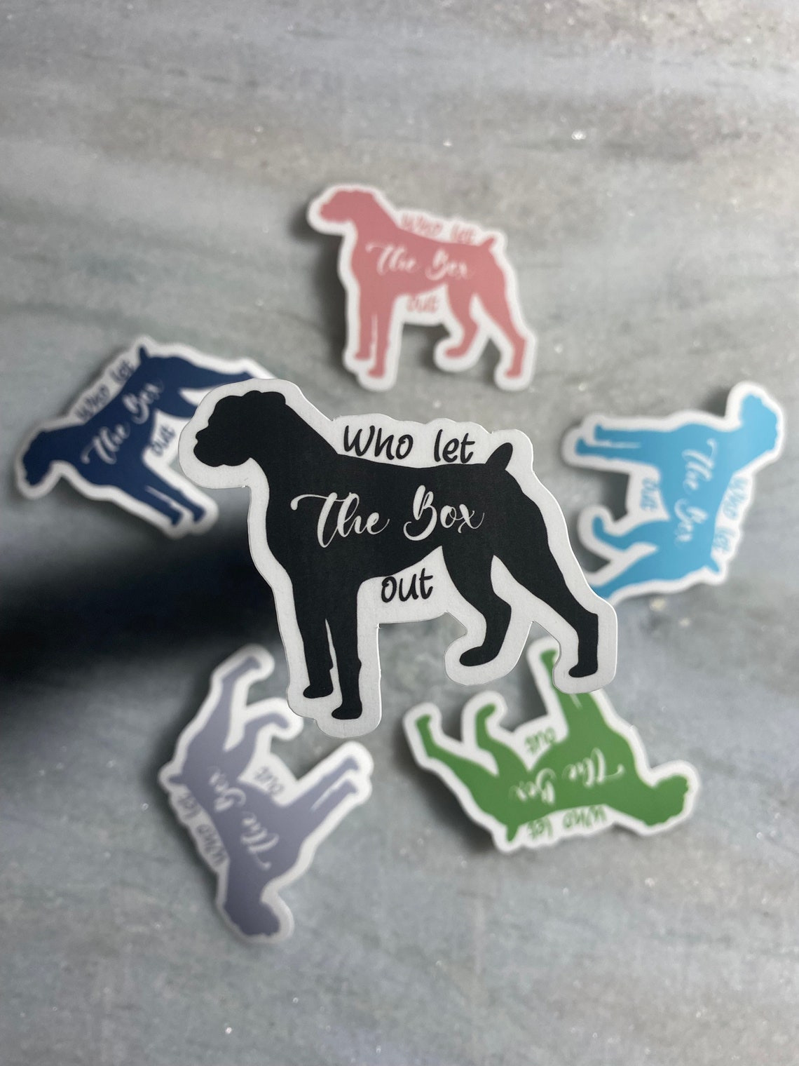 Who Let the Box Out Sticker Boxer Dog Sticker Boxer Dog Art - Etsy
