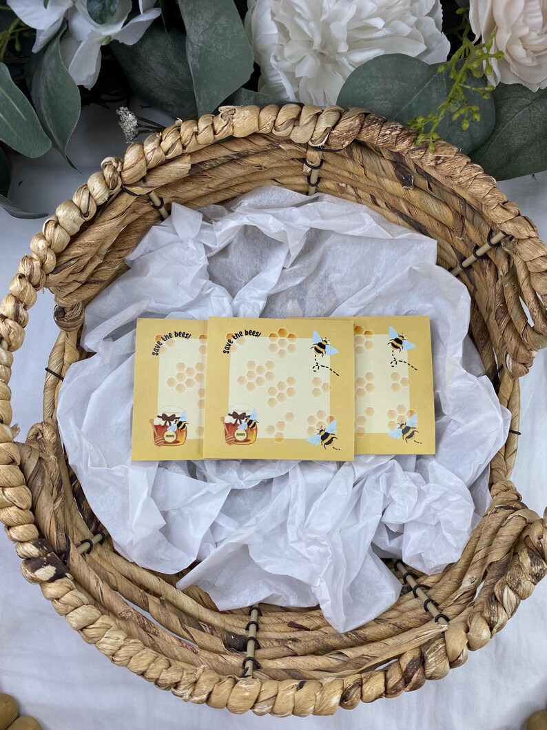 Bumblebee Save the Bees Sticky Note, Cute Office Supplies, Save the ...