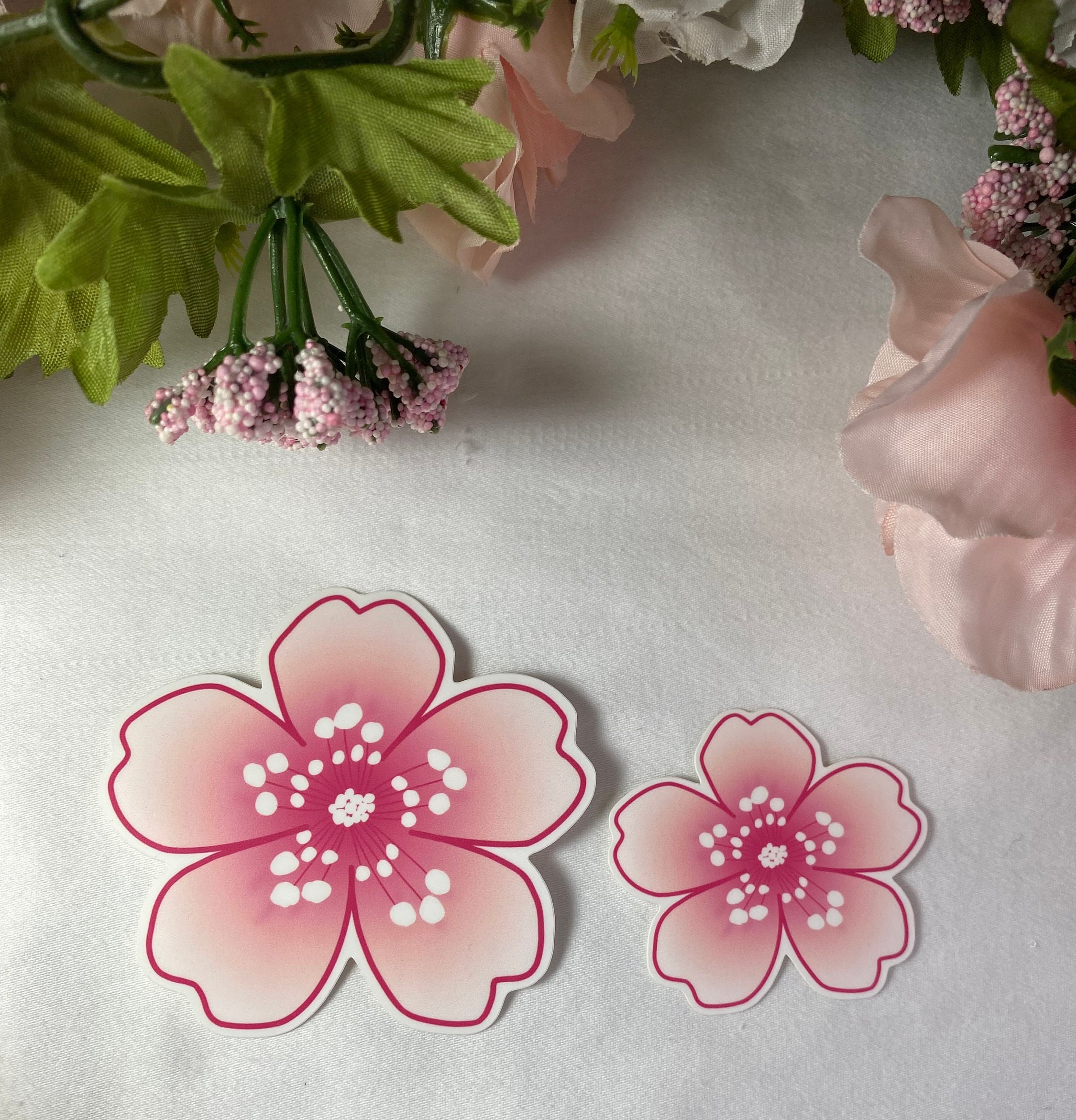 Cherry Blossom Stationery Set, Cute Sticky Notes, Floral Notepad ...