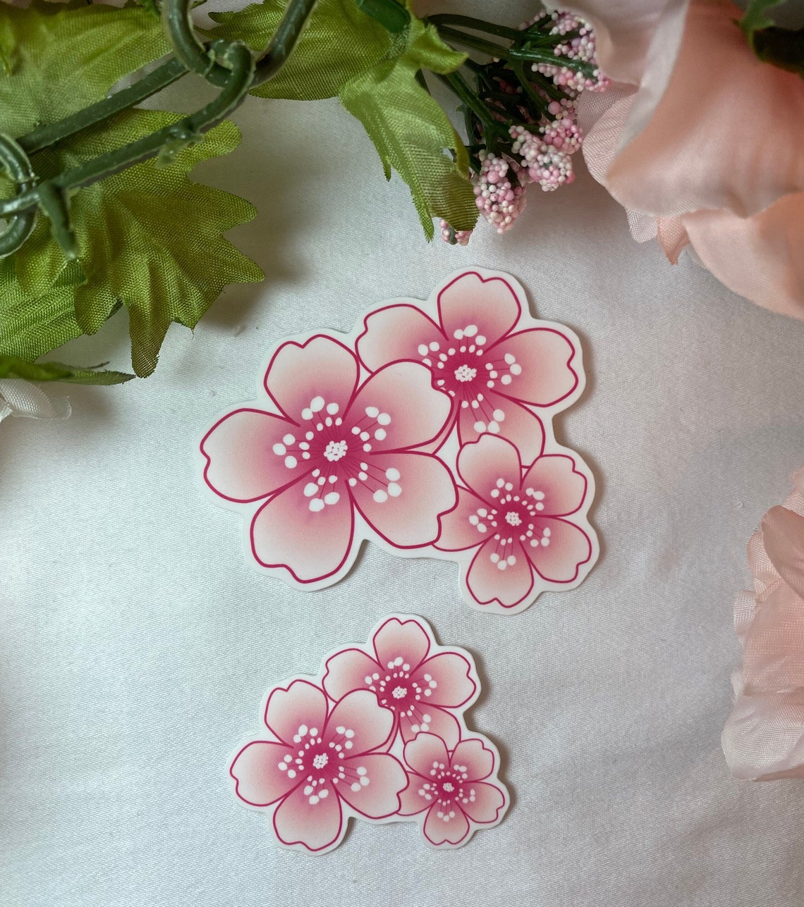 Cherry Blossom Stationery Set, Cute Sticky Notes, Floral Notepad ...