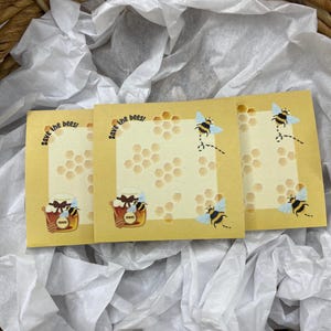 Bumblebee Save the Bees Sticky Note, Cute Office Supplies, Save the ...