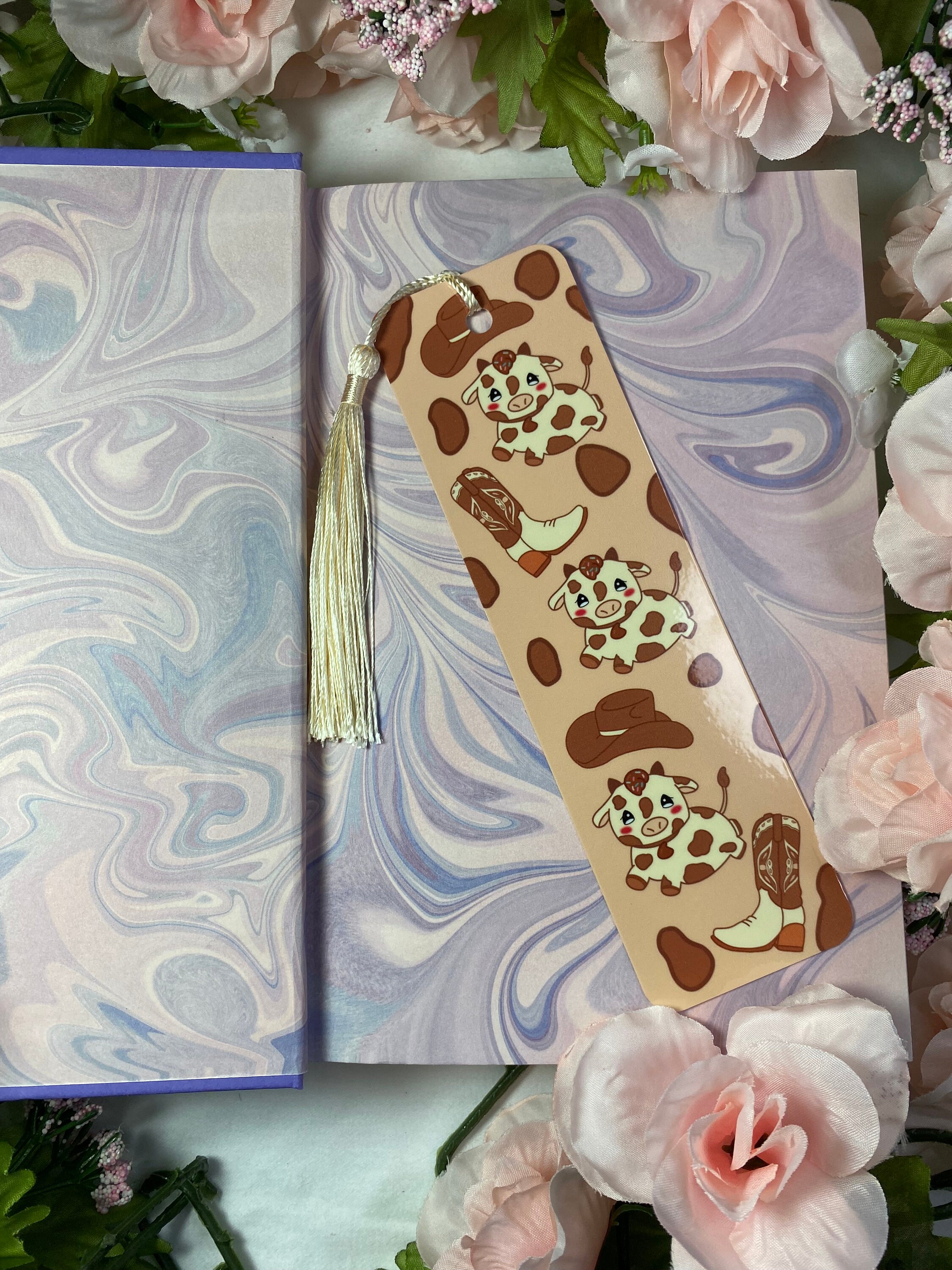 Chocolate Cow Bookmark, Cow Art, Kawaii Cow, Cute Cow, Book Accessory ...