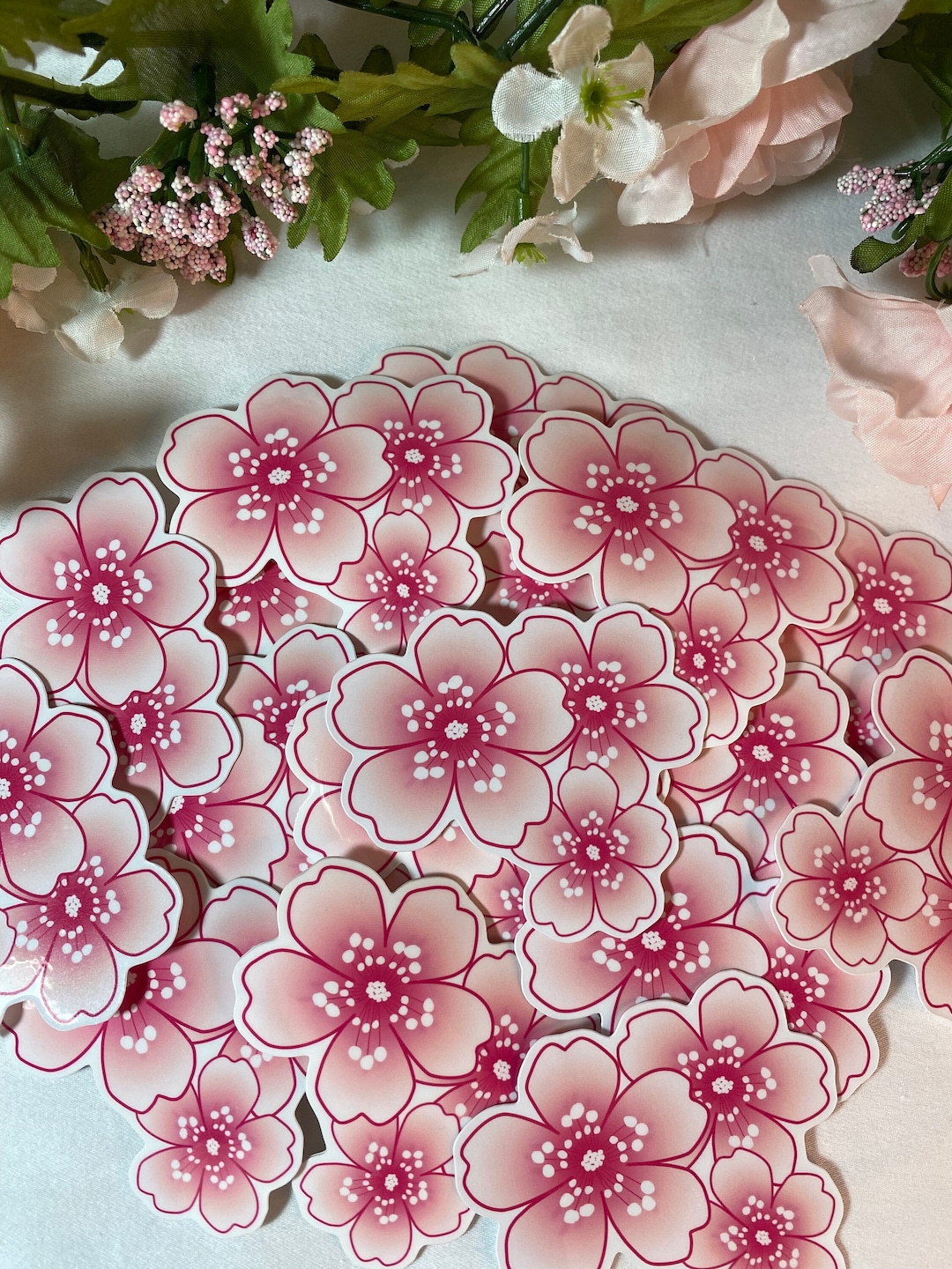 Cherry Blossom Decal, Cherry Blossom Sticker, Pink Flower Sticker ...