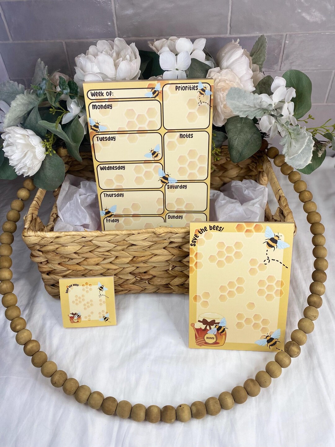 Bumblebee Stationery Set, Bumblebee Weekly Planner, Save the Bees ...