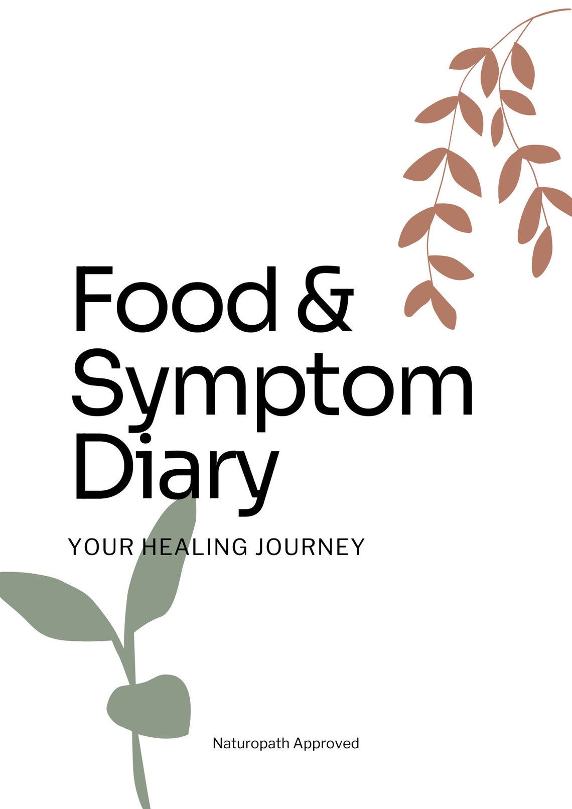 Food & Symptom Diary | Food Journal | Symptom Tracker | Food ...
