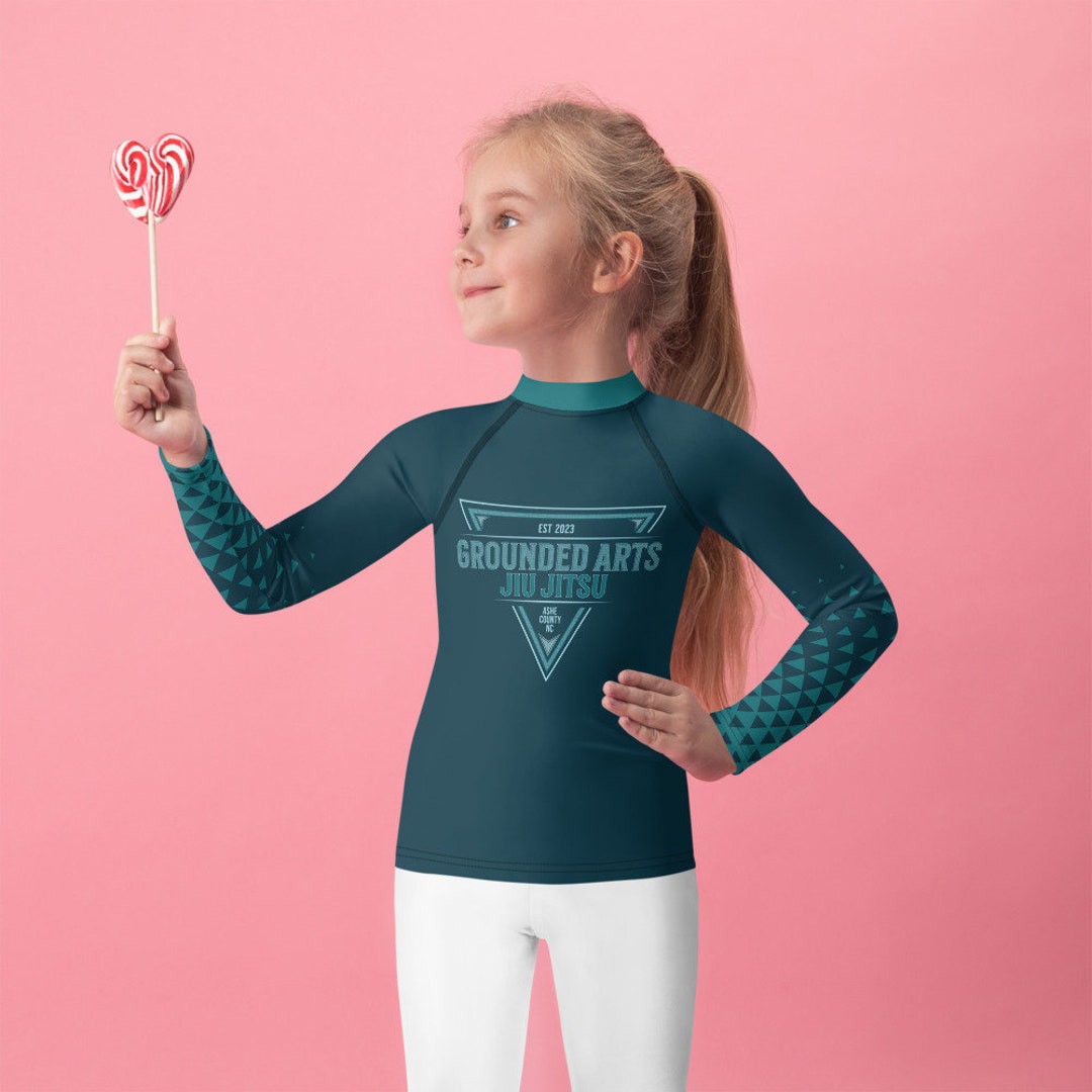 Grounded Arts Kids Jiu Jitsu Rash Guard - Etsy