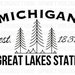 Michigan Great Lakes State EST 1837 - Digital SVG/PNG Download - Etsy