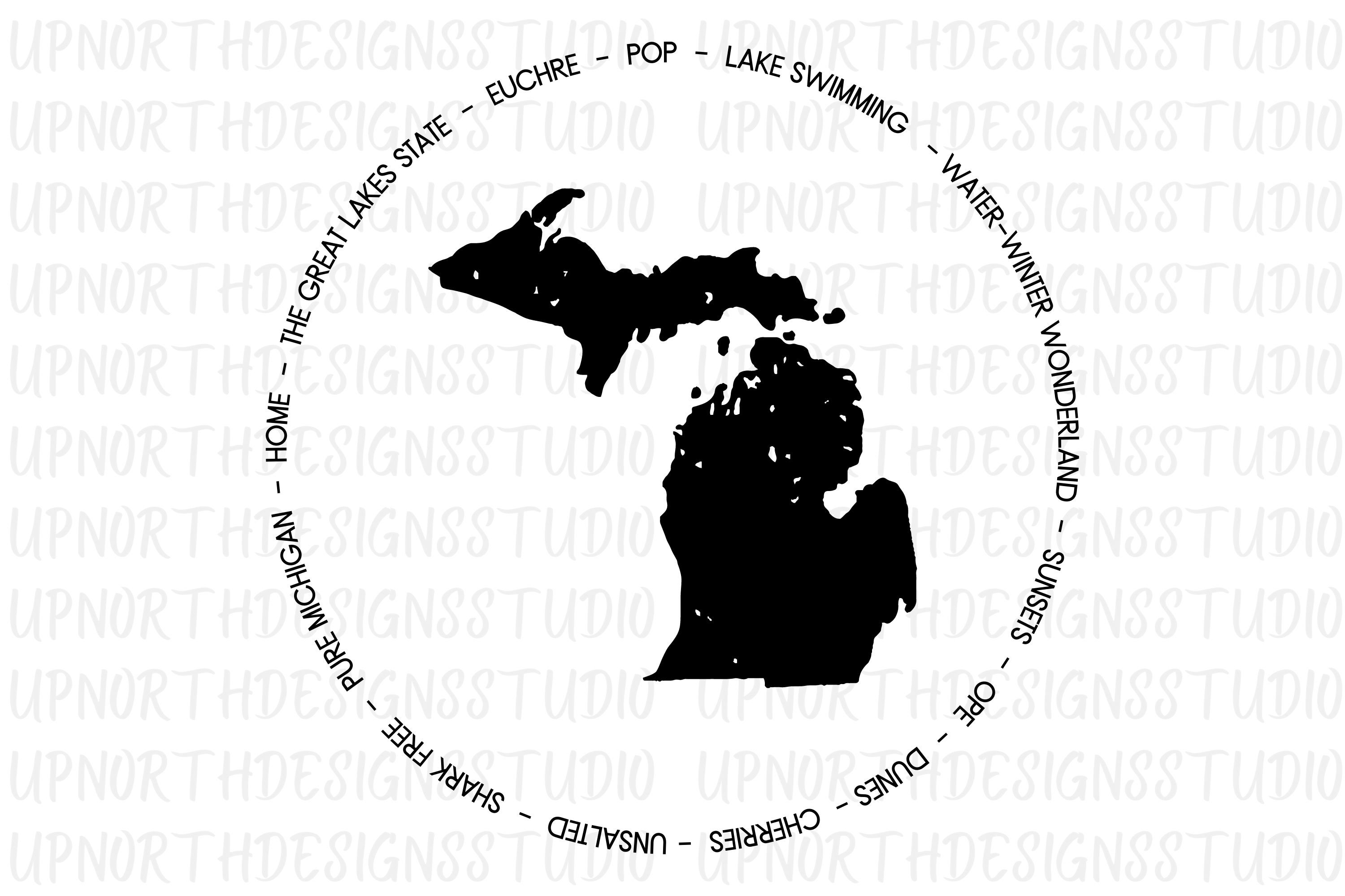 Michigan Circle Design T-shirt Digital SVG/PNG Download - Etsy