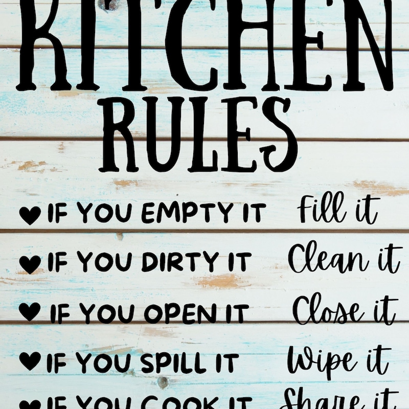 Kitchen Rules - Etsy