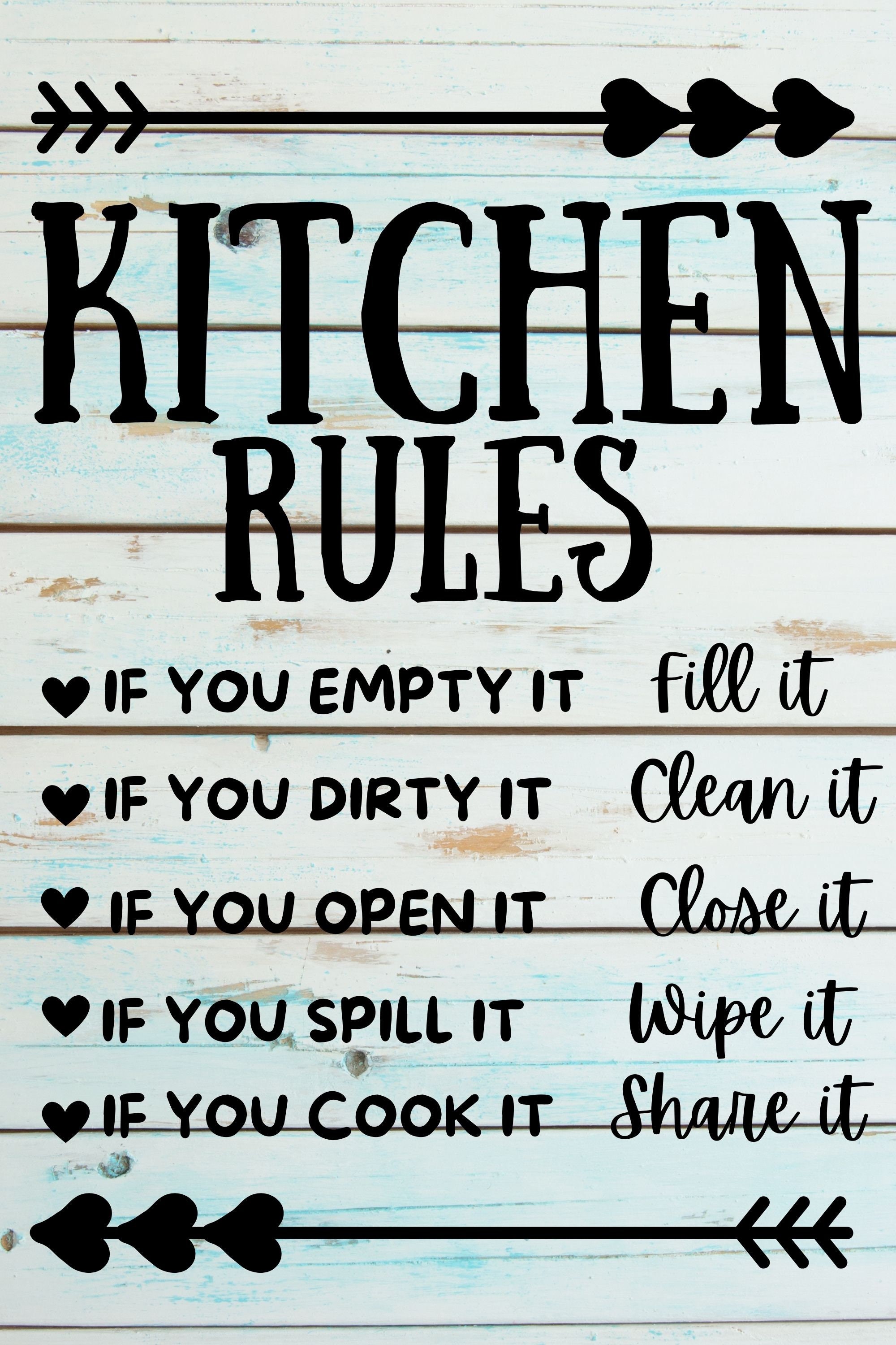 Kitchen Rules Digital SVG/PNG Download - Etsy