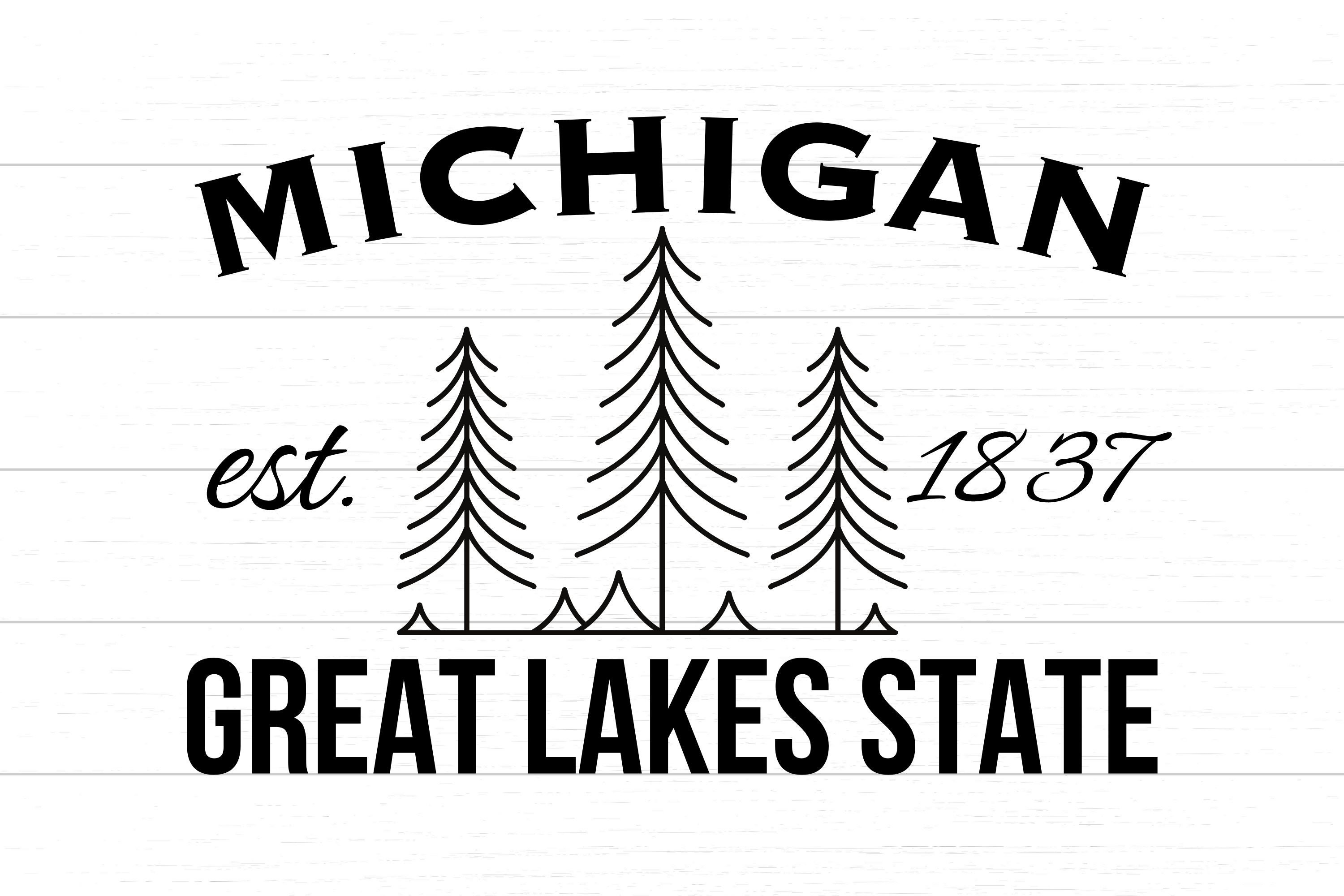 Michigan Great Lakes State EST 1837 Digital SVG/PNG Download - Etsy