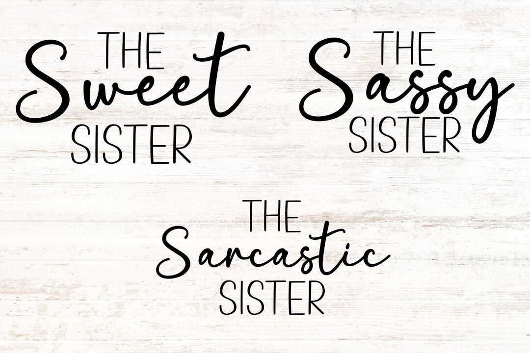 Sisters T-shirt Digital Design Bundle - SVG & PNG Digital Designs ...