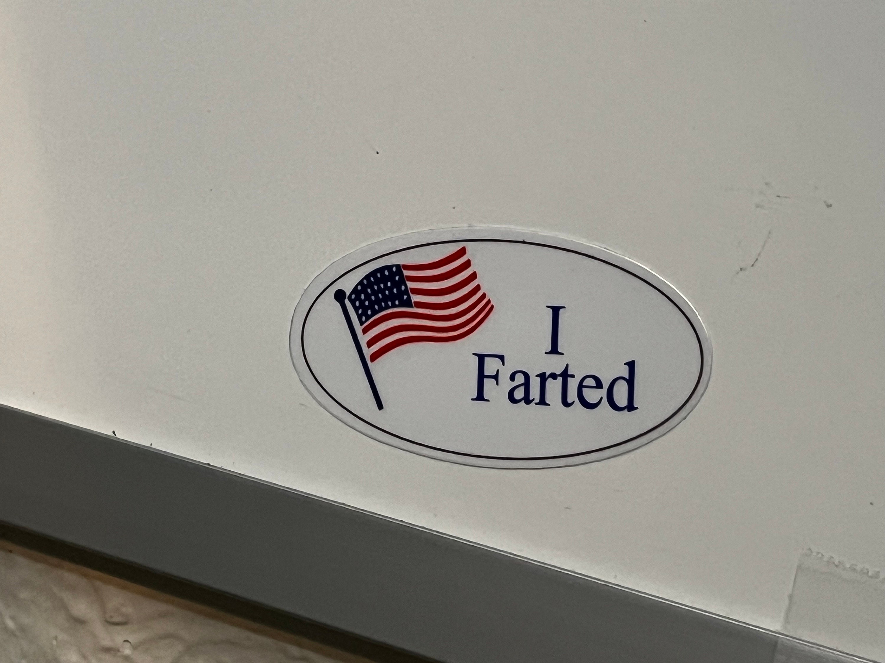 I Farted Stickers - Vote Parody - Etsy