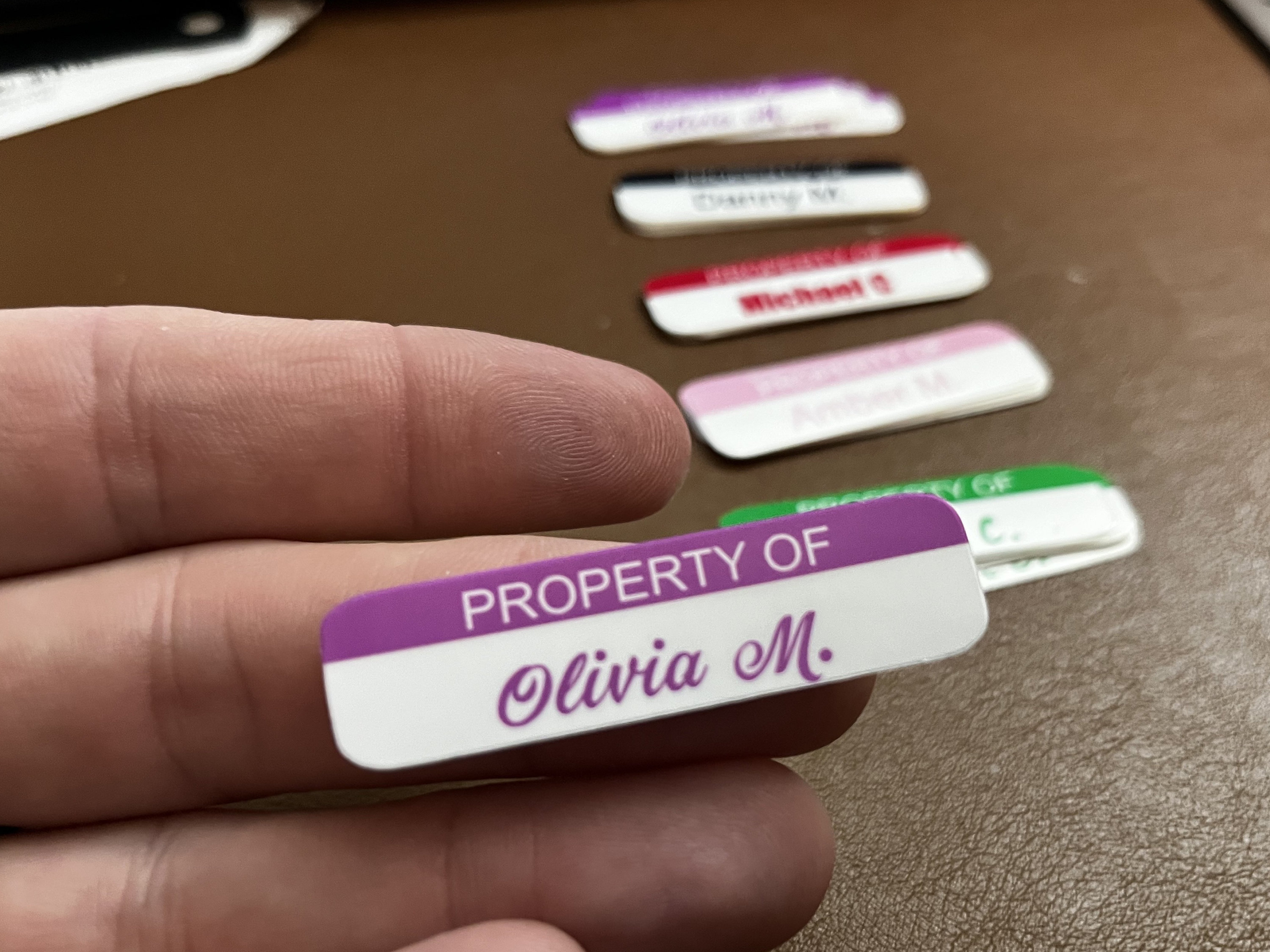 Customizable Name Tag Property Sticker - Etsy