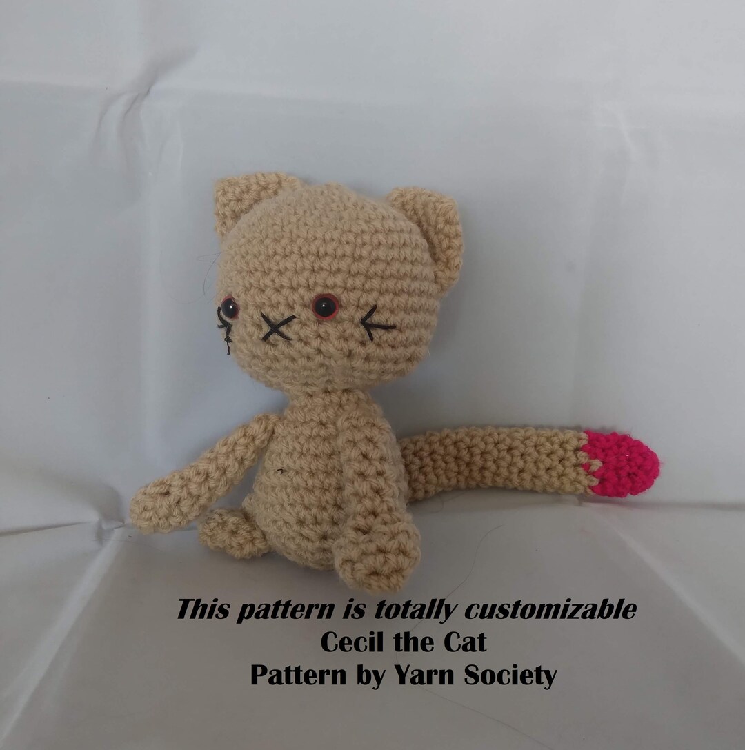 Crochet Cecil Cat - Etsy