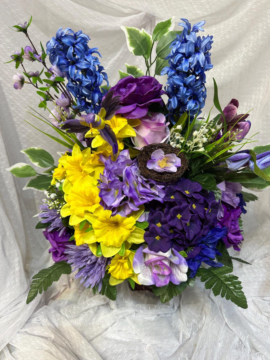 A. Summer Awakening With Hummingbird Arrangement Cemetery Gravesite - Etsy