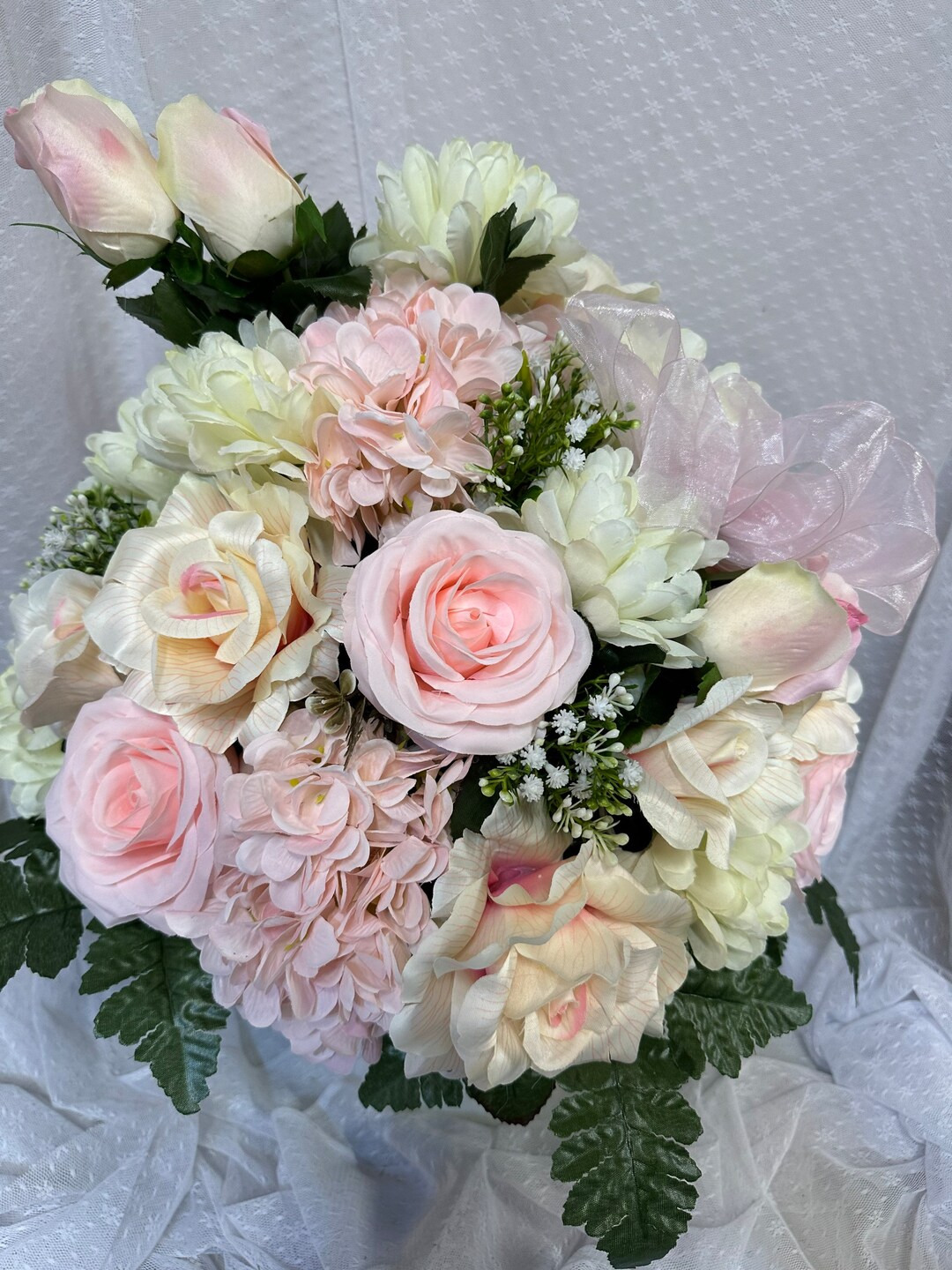 NEW Pretty in Pink Cemetery Memorial Headstone Vase Floral - Etsy