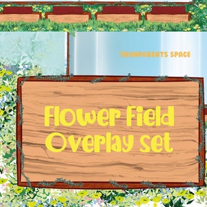 Flower Field Overlay Set | Etsy