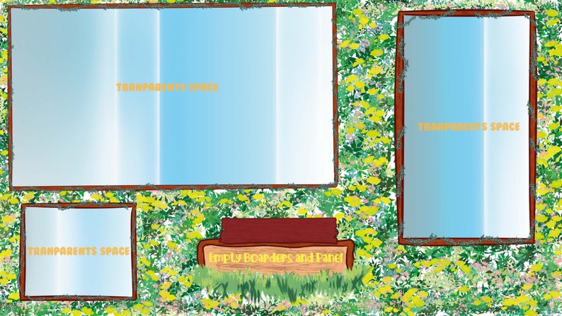 Flower Field Overlay Set | Etsy