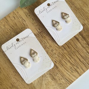 Triangle Macrame Studs L Macrame Earrings | Macrame Knot | Boho Earrings | Gifts for Her ...