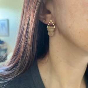 Triangle Macrame Studs L Macrame Earrings | Macrame Knot | Boho Earrings | Gifts for Her ...