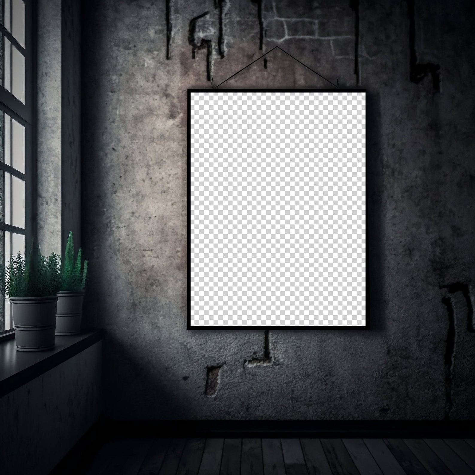 Creepy Frame Mockup Design for Your Horror Posters Display on Online ...