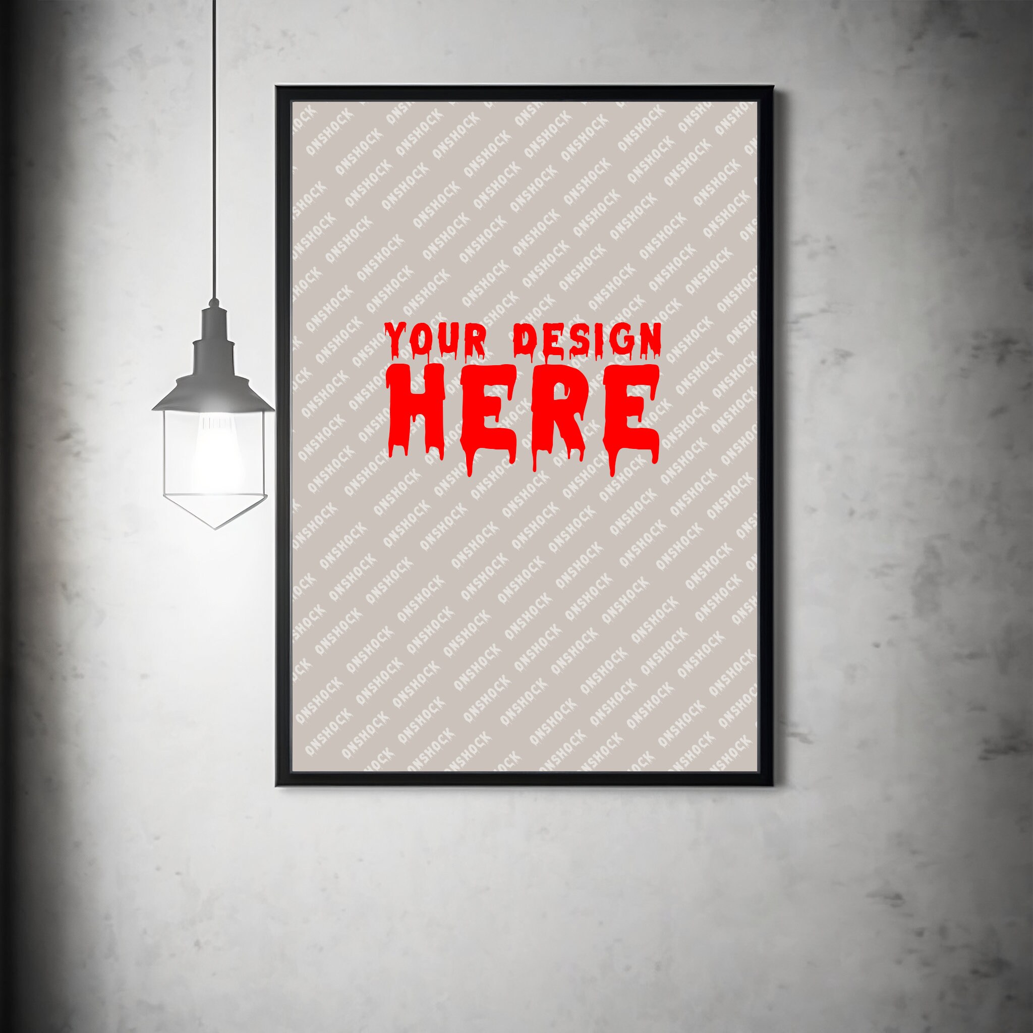 Creepy Frame Mockup Design for Your Horror Posters Display on Online ...
