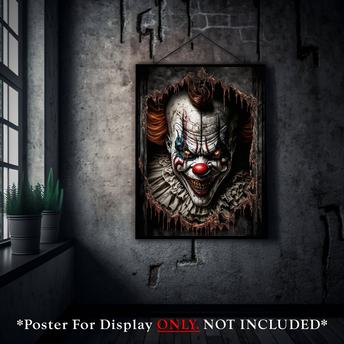 Creepy Frame Mockup Design for Your Horror Posters Display on Online ...