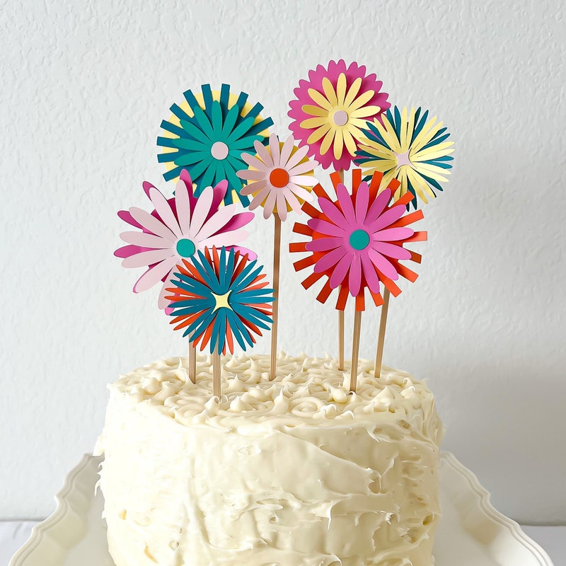 Flower Cake Topper - Etsy