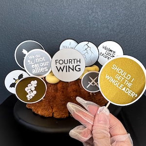 Fourth Wing Series Cupcake and Cake Toppers for Emperean Themed ...