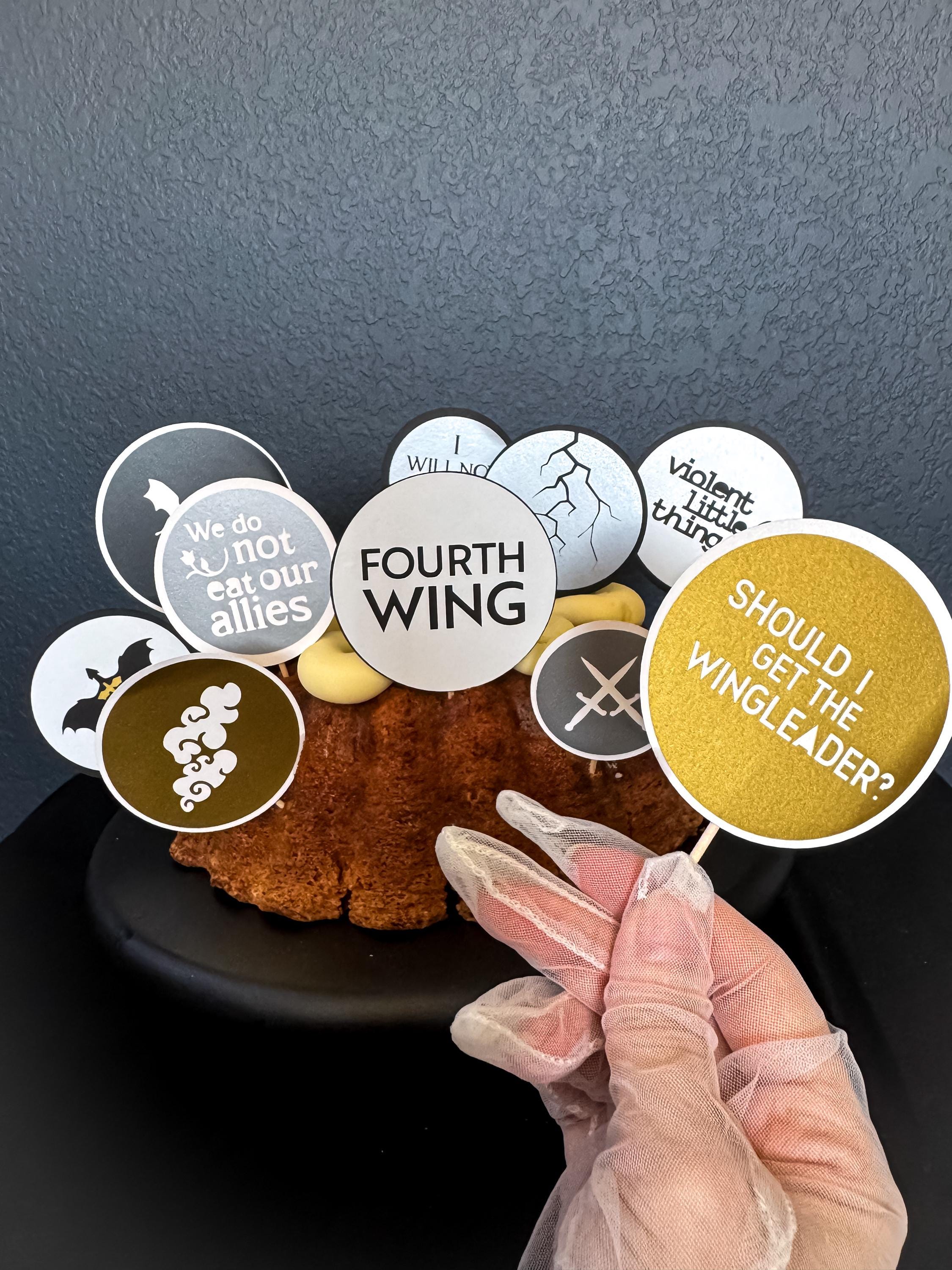 Fourth Wing Series Cupcake and Cake Toppers for Emperean Themed ...