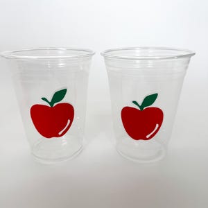 Red Apple Plastic Party Cups for Birthdays, Showers, and Parties - Etsy