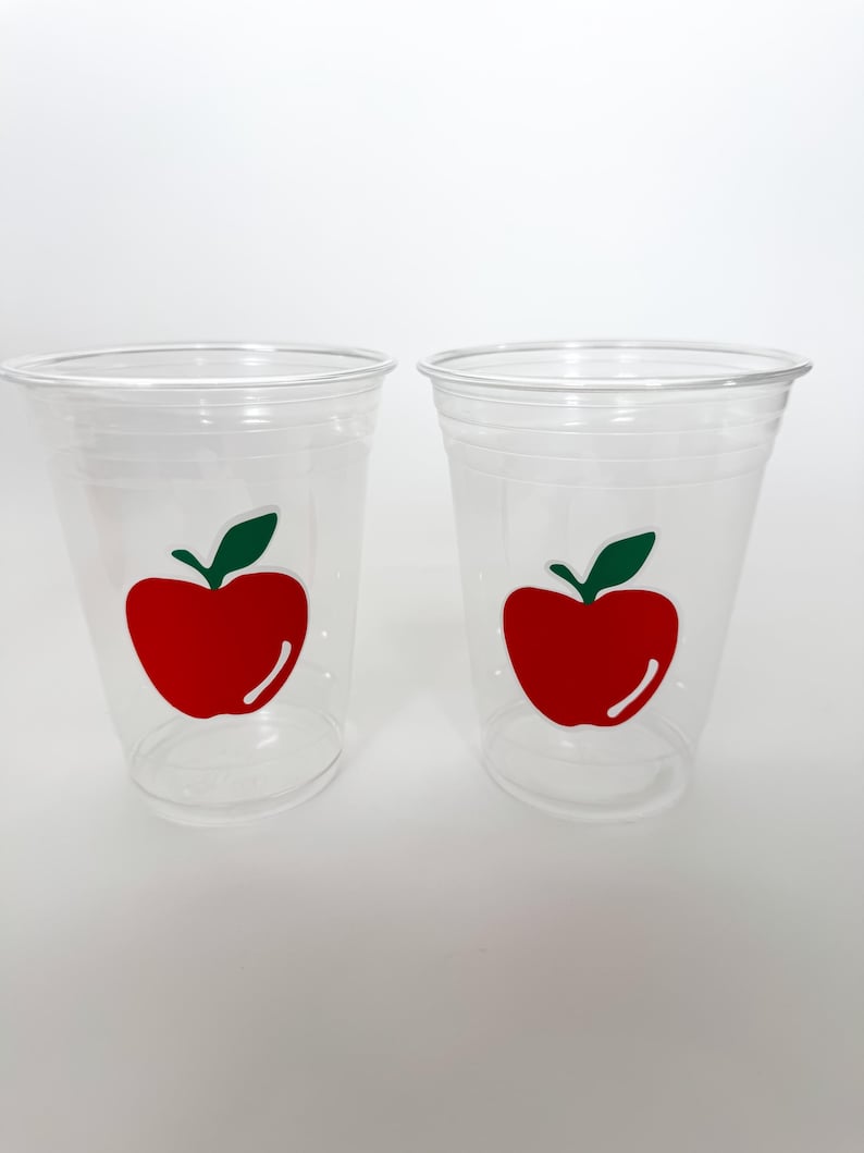 Red Apple Plastic Party Cups for Birthdays, Showers, and Parties - Etsy