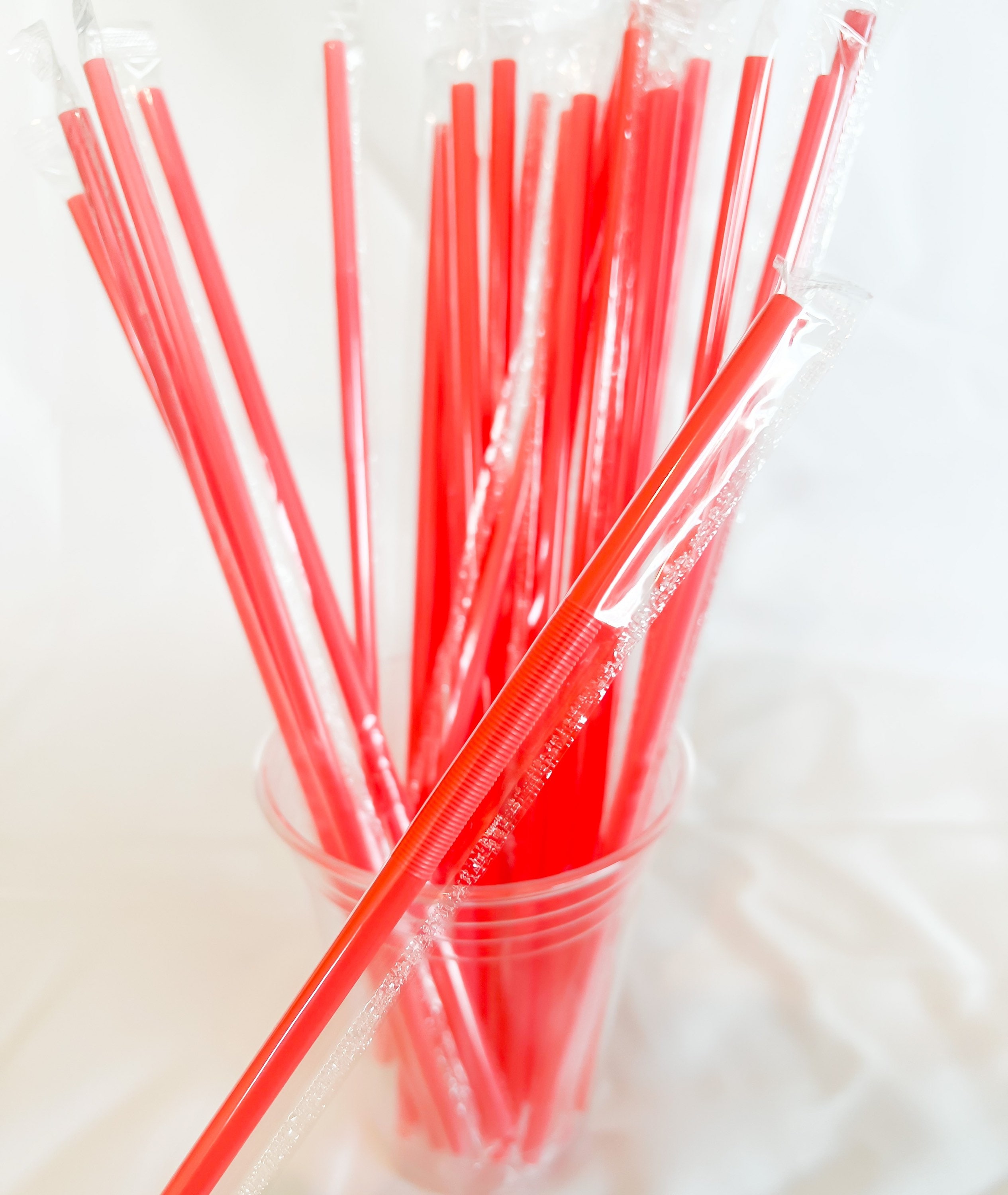 Red Plastic Bendy Drinking Straws - Etsy