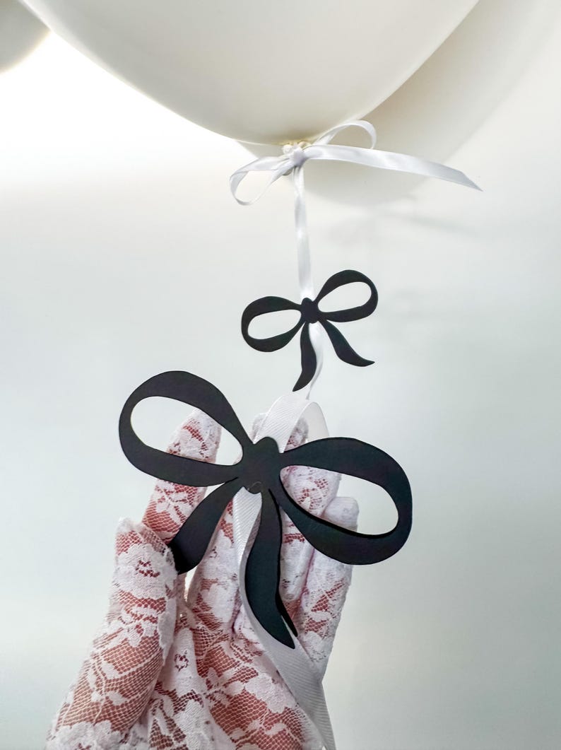 Satin Ribbon With Bows Balloon Tail/string/garland/vine for Birthdays ...