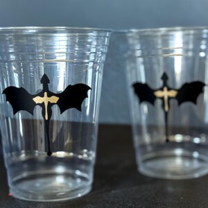 Fourth Wing Series Inspired Plastic Party Cups With Optional Lid for ...