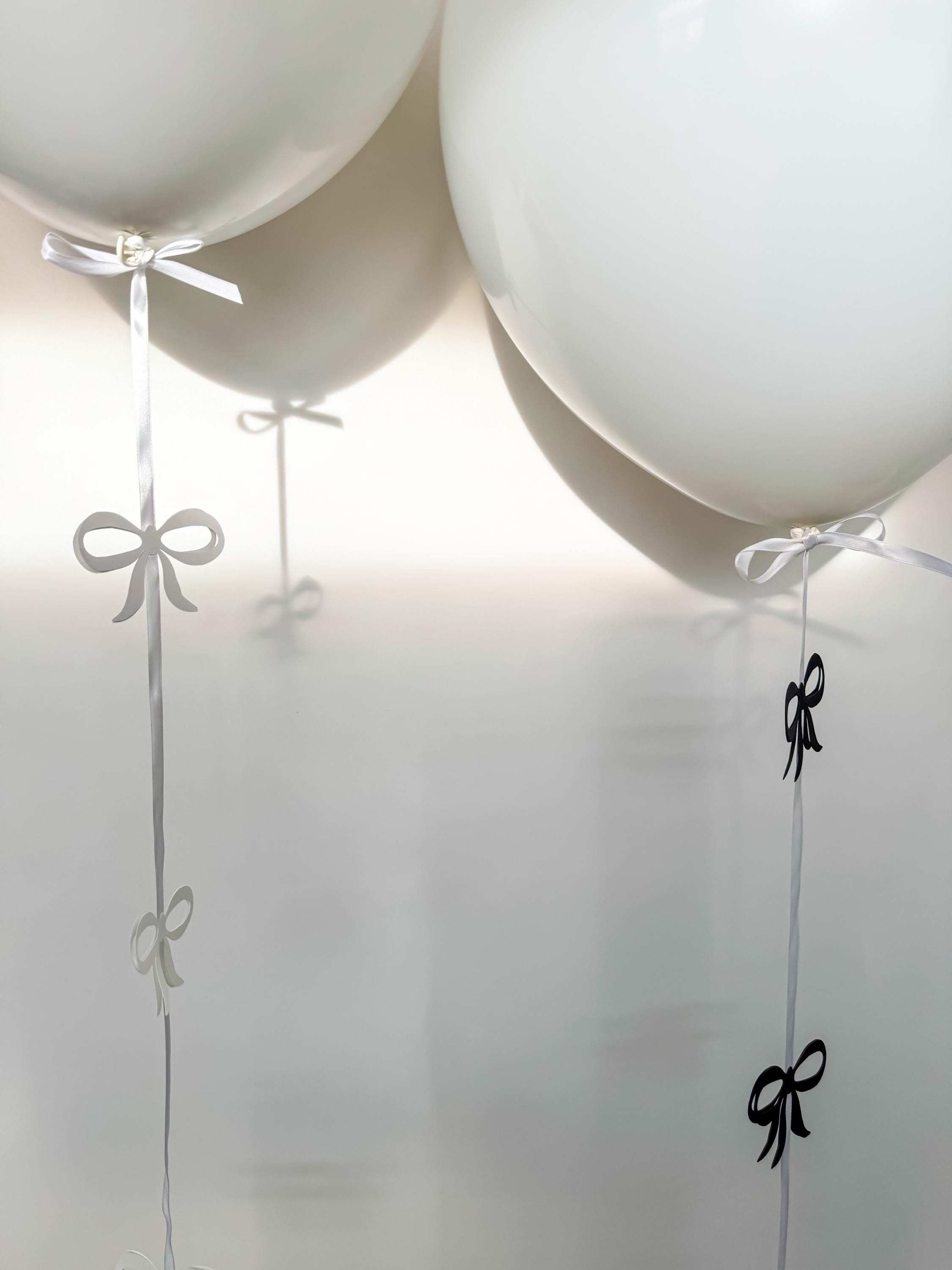 Satin Ribbon With Bows Balloon Tail/string/garland/vine for Birthdays ...