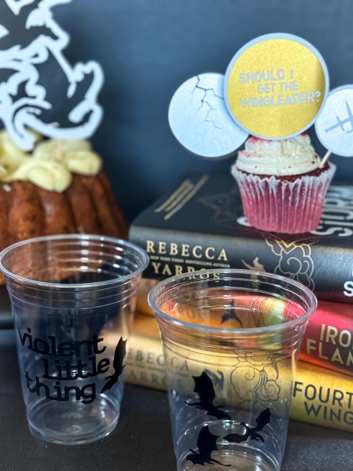 Fourth Wing Series Inspired Plastic Party Cups With Optional Lid for ...