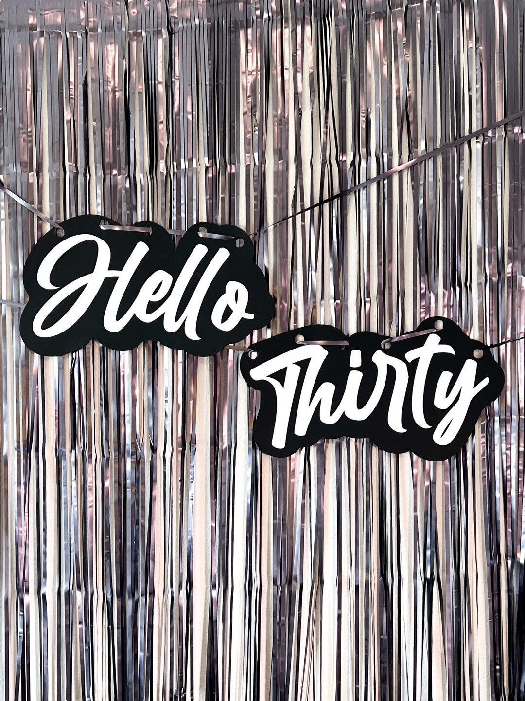 Customizable "hello Thirty" Banner for Birthdays and Special Occasions ...